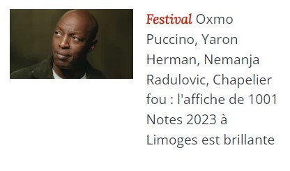 L'affiche de 1001 Notes 2023 à Limoges est brillante! - Festival 1001 Notes